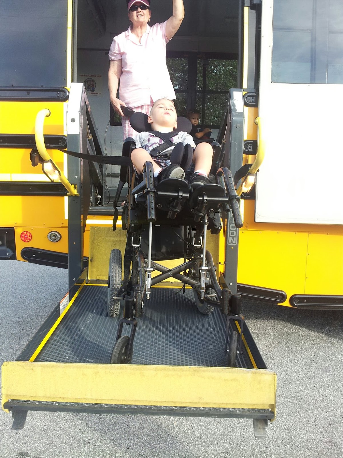 Spastic Quadriplegic Cerebral Palsy: Jacob's 1st day of school and bus ride
