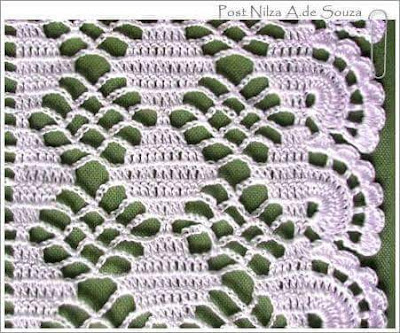 DANTELE CROSETATE ROMANIA: Dantela Crosetata Manual cu Flori si Romb ...