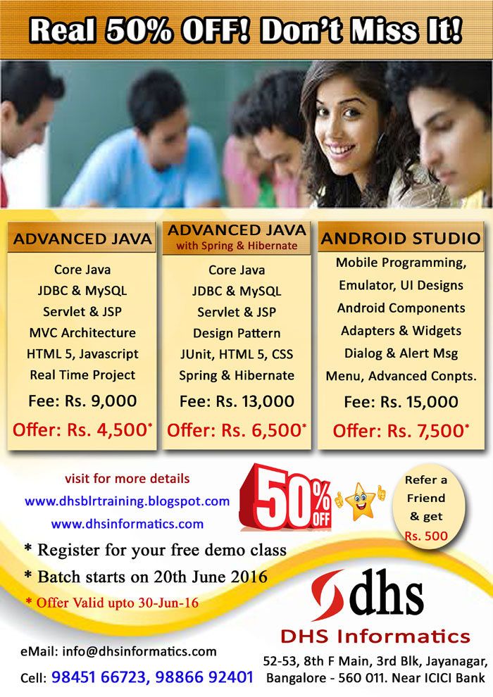 DHS Informatics Training Cell:+91 98451 66723