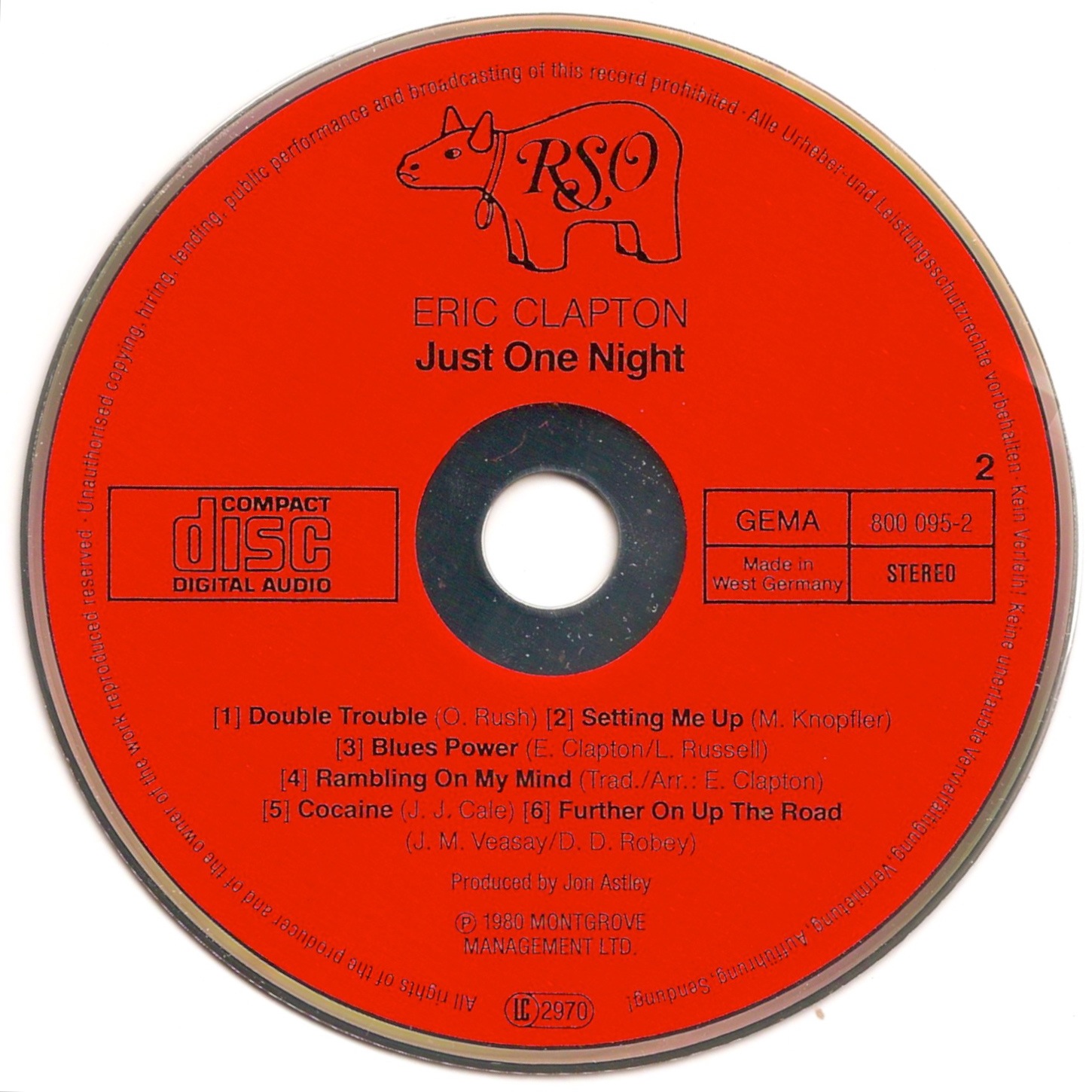 The First Pressing CD Collection: Eric Clapton - Just One Night
