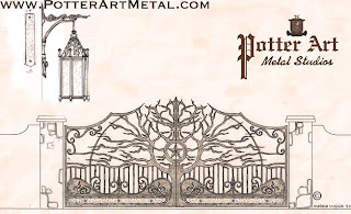 Potter Art Metal Studios: Wrought Iron Tree Gates