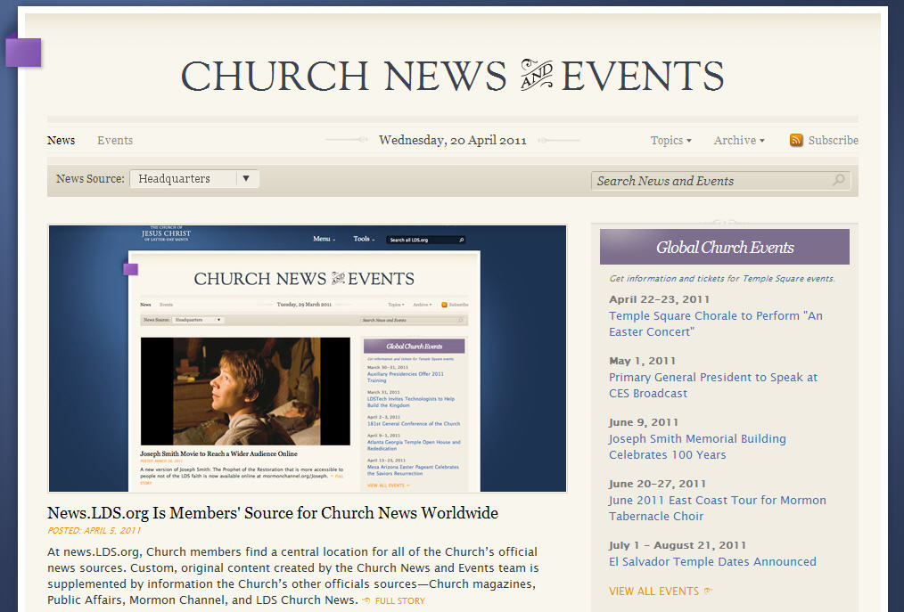 Official LDS Church News Site » Latter-day Saint Blogs ...