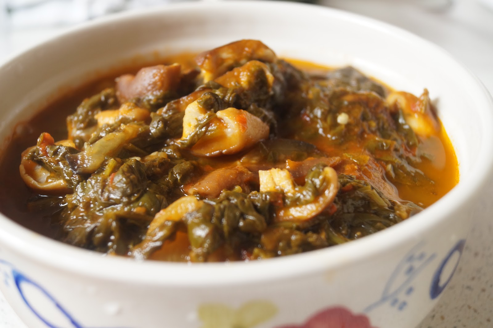 The Vegan Nigerian: Efo Riro with Mushrooms & Aubergine
