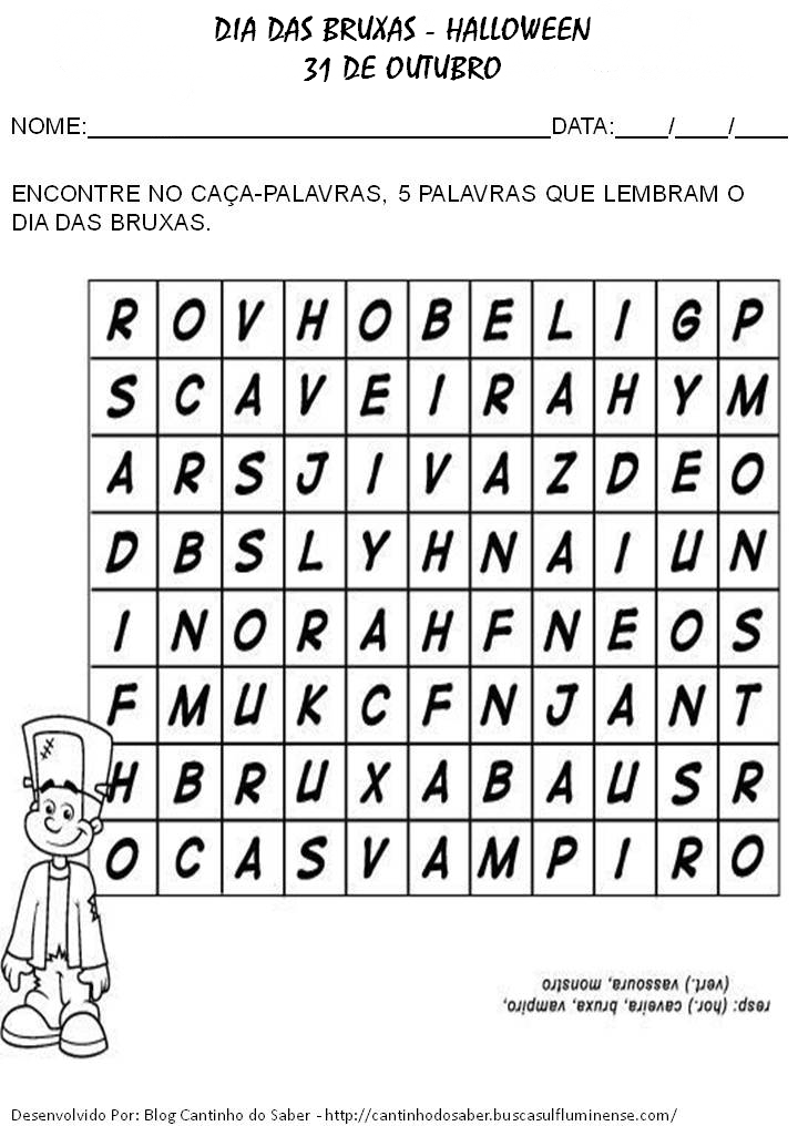 Pedagogas da paz: Atividade dia das Bruxas - halloween