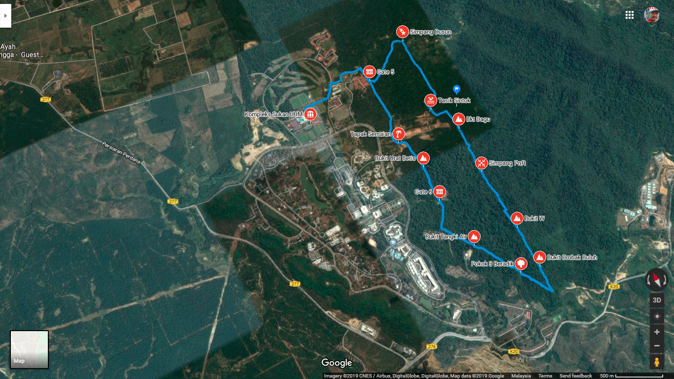 UUM Rainforest Trail Run 2019 (UUMRTR'19): Maps and Directions