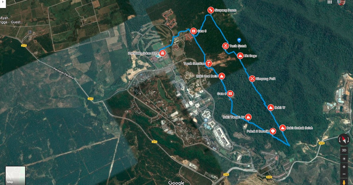 UUM Rainforest Trail Run 2019 (UUMRTR'19): Maps and Directions