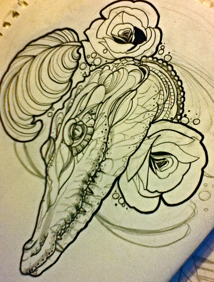Miss Juliet...Tattoo,Draw and Life: Crocodile Tattoo