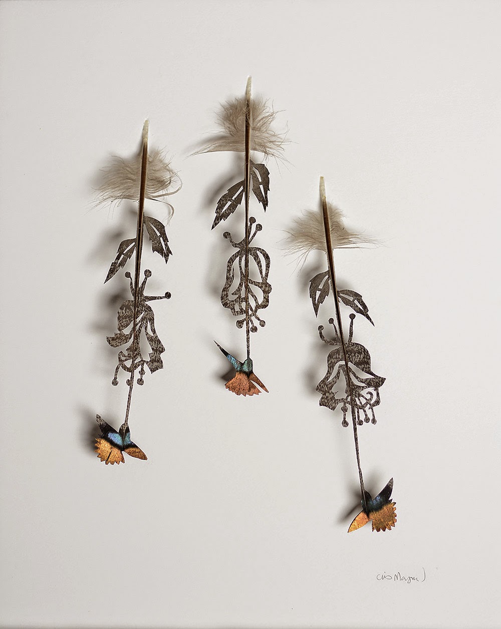 bensozia: Chris Maynard's Cut Feather Shadow Boxes