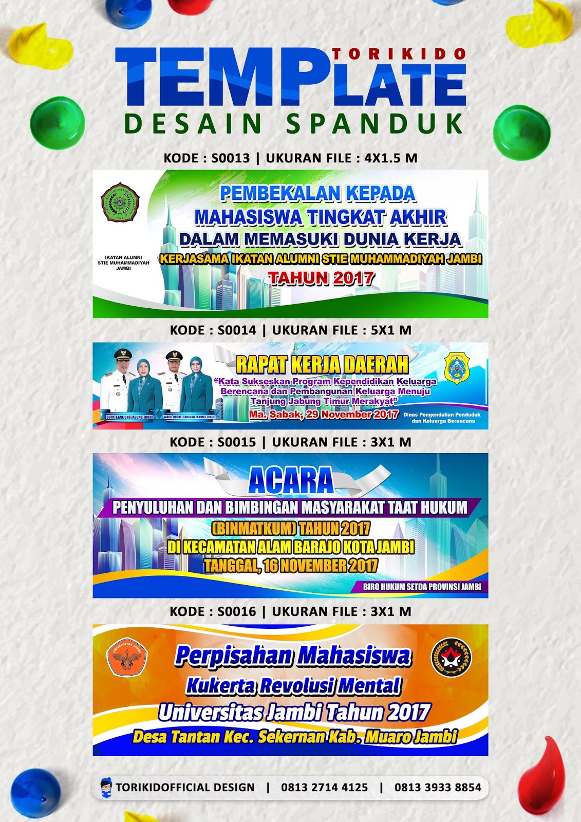 TEMPLATE DESAIN SPANDUK | Torikido Official
