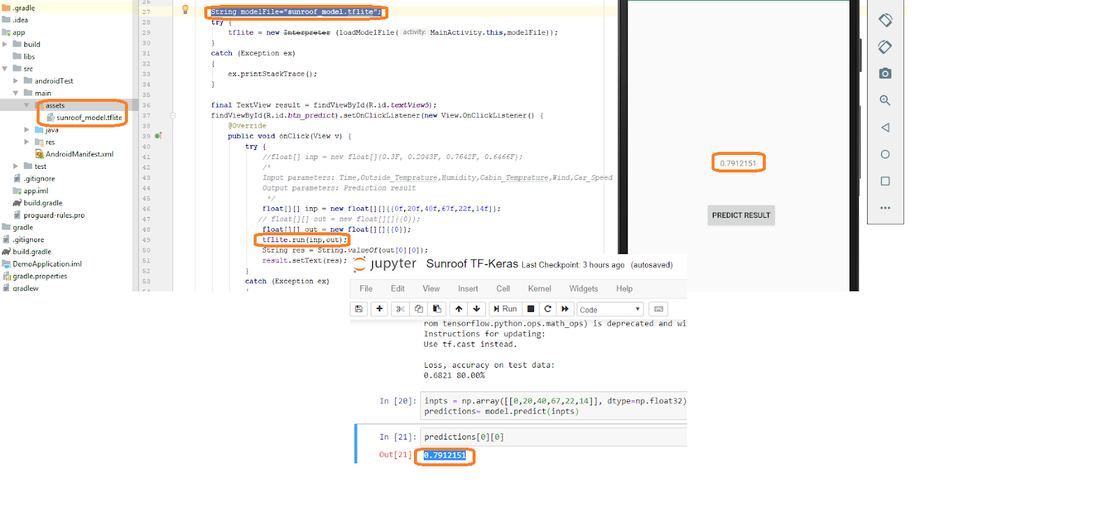 Hunter Tensorflow Lite Demo