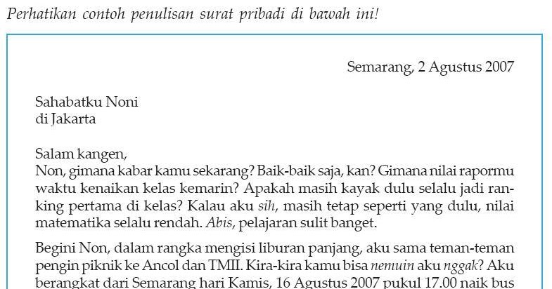 Contoh Surat Informal Untuk Sahabat Dalam Bahasa Inggris - Contoh Surat ...