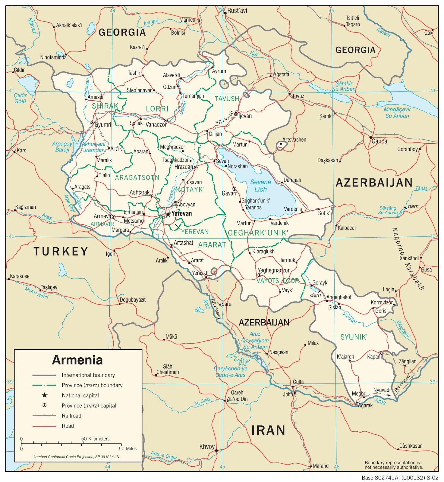 Republic of Armenia Map