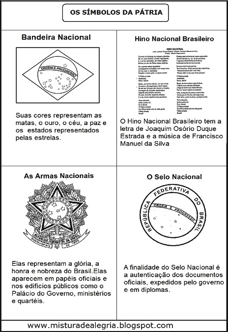 PROCLAMAÇÃO DA REPÚBLICA: SÍMBOLOS NACIONAIS - Mistura de Alegria