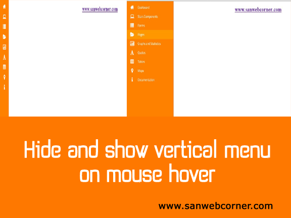 Hide And Show Vertical Menu On Mouse Hover Using Simple Css