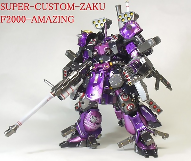 GUNDAM GUY: HG 1/144 Super Custom Zaku F2000 Amazing - Customized Build