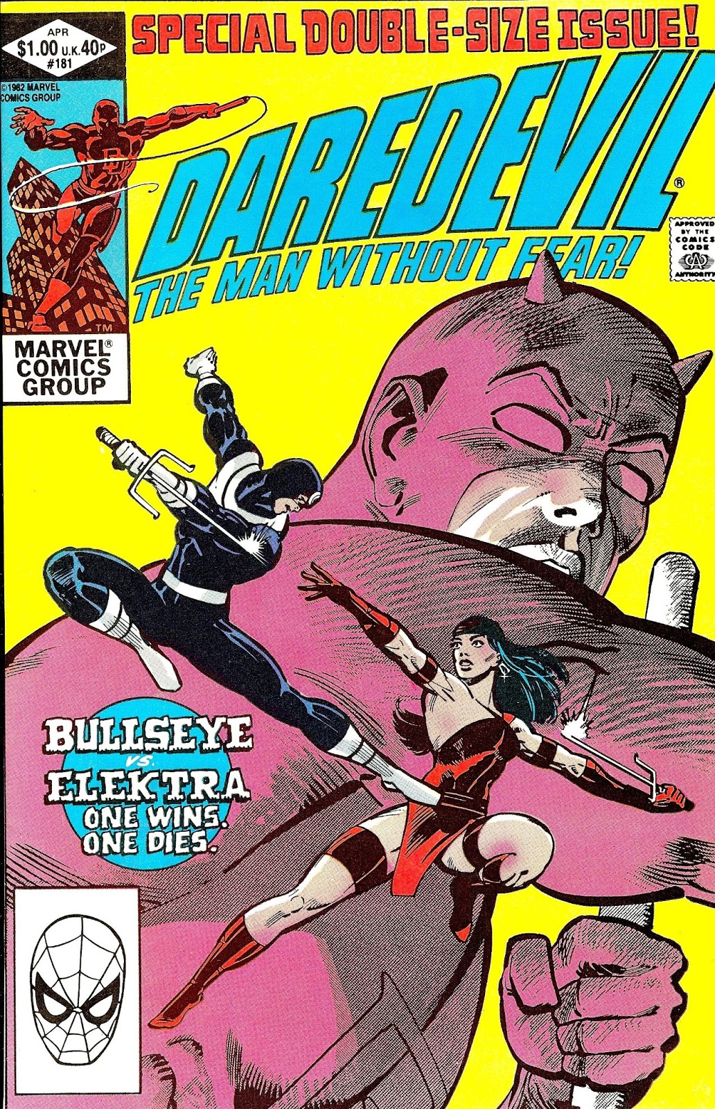 Marvel Comics of the 1980s: 1982 - Anatomy of a cover - Daredevil #181