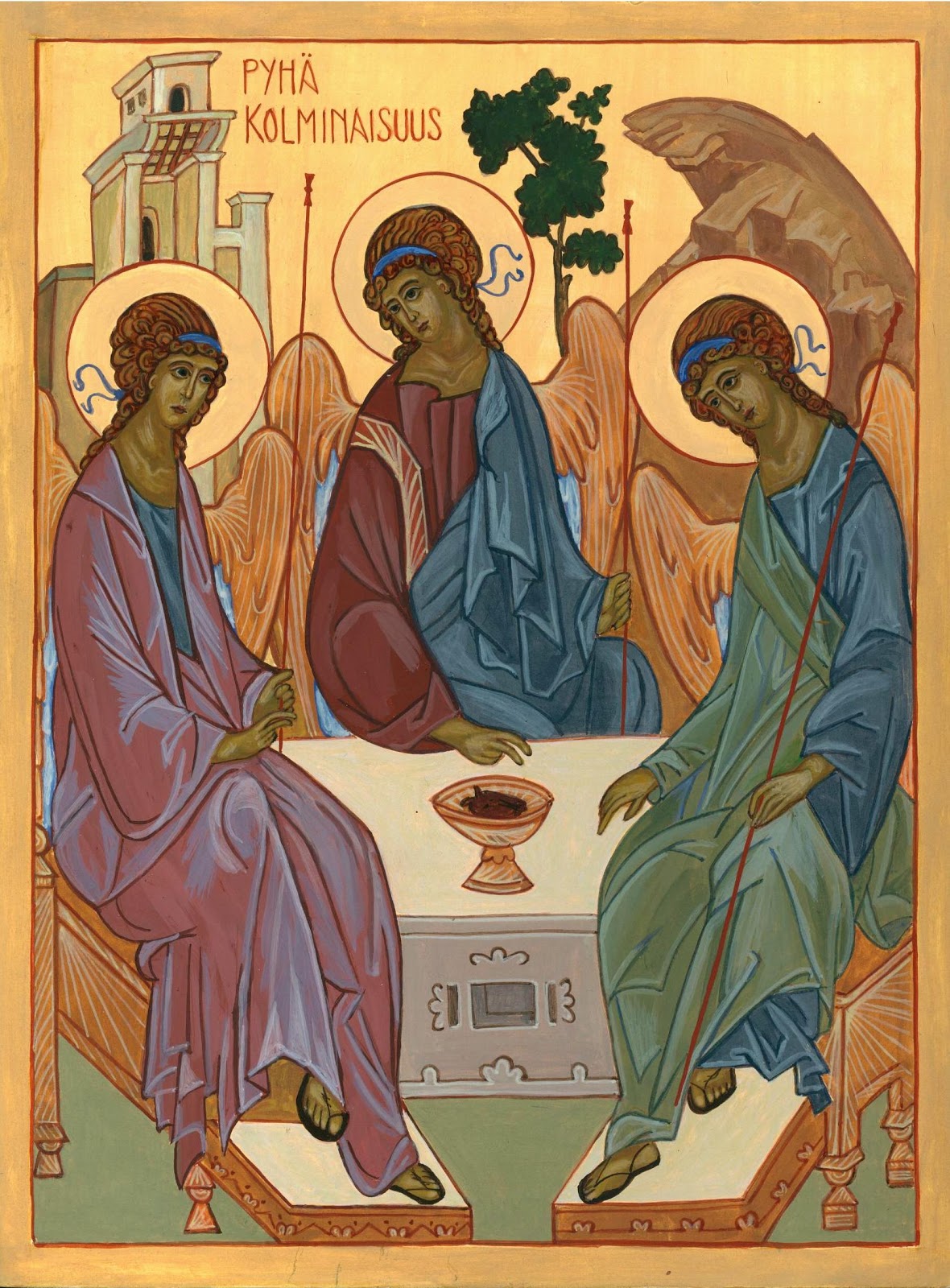 Holy Trinity by Kirsi Sipponen (With images) | Orthodox icons, Holy ...
