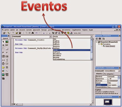 VISUAL BASIC: EVENTO EN VISUAL BASIC 6.0