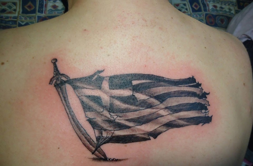 Greek Flag Tattoos