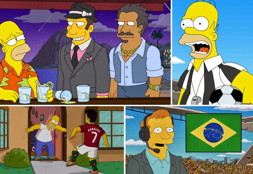 Os Simpsons voltam ao Brasil para a Copa do Mundo e jantam em ...
