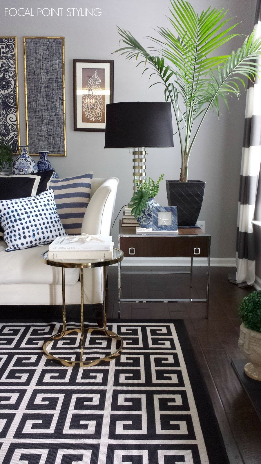 FOCAL POINT STYLING: DIY Indigo Wall Art With Framed Fabric