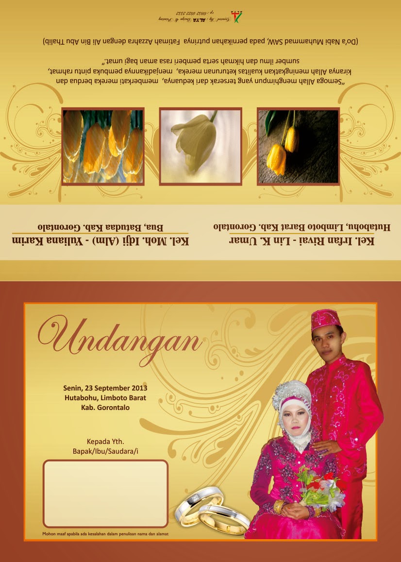 "ALYA" Design & Printing: Design Undangan Pernikahan Model Alya H001