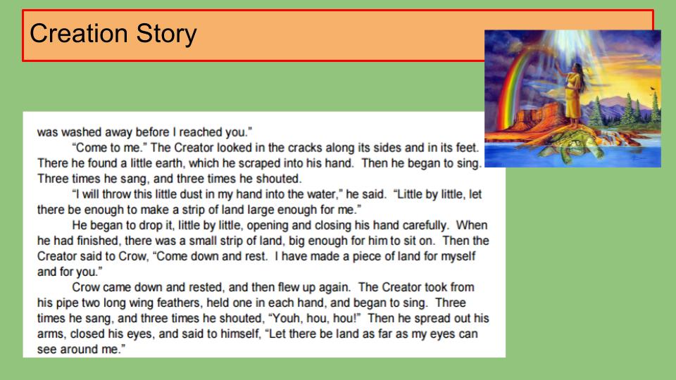 Ms Rashid: Social Studies - Aboriginal Creation Stories