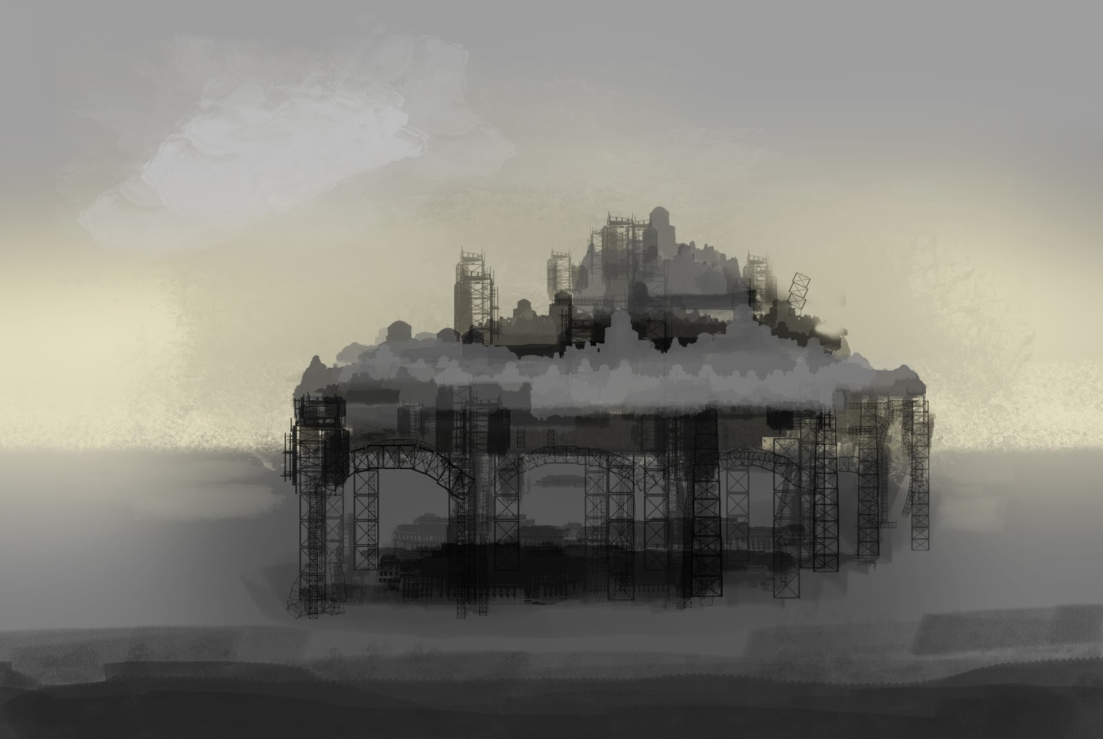 Kameliya Minkova Concept Art: A City on Stilts: