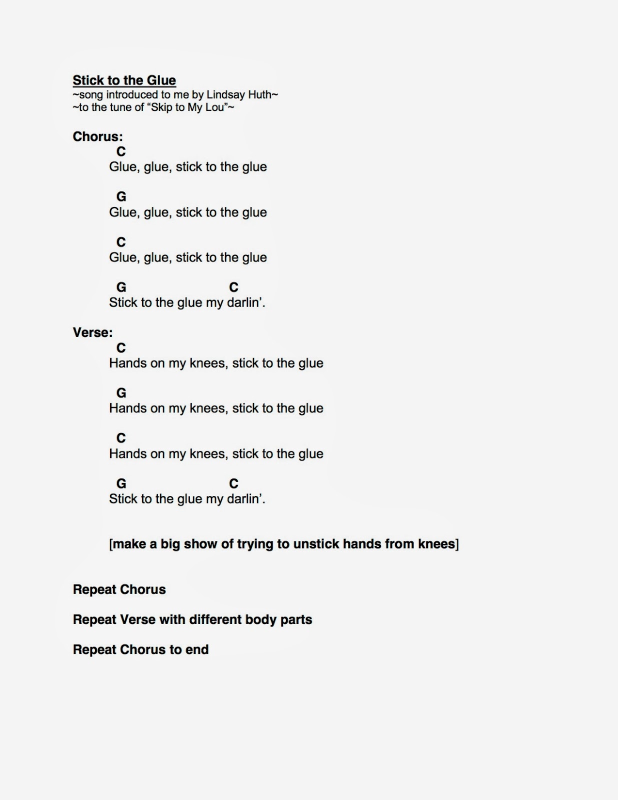 Stuck Like Glue Guitar Chords