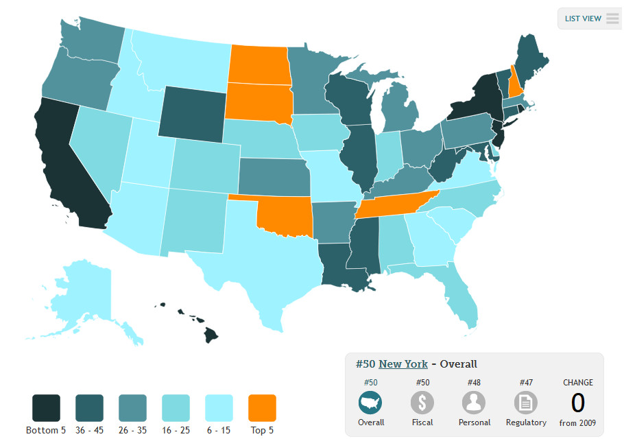 Freedom in the 50 states - Vivid Maps