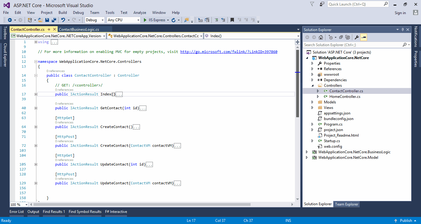 Asp Core 1 0 Mvc Application Exploring Core Crud Operations