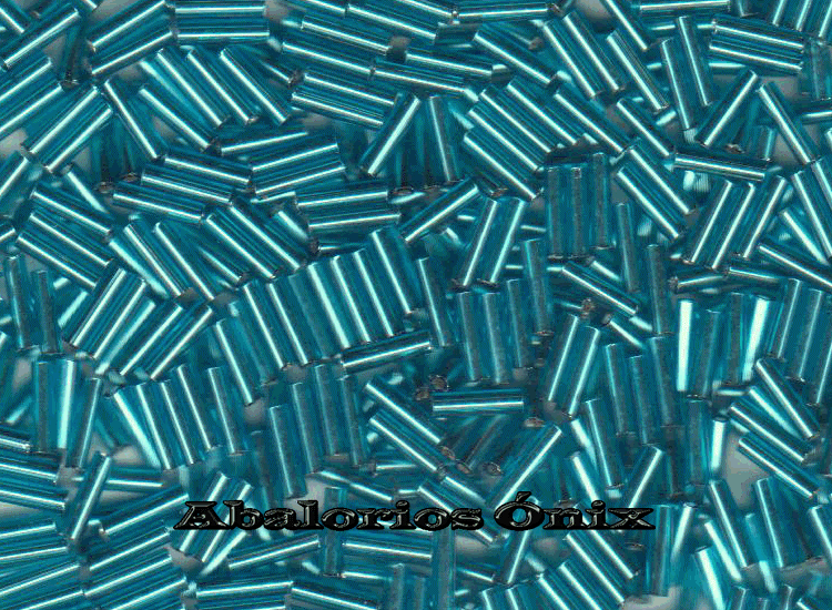 Artesanías y Abalorios Ónix: Canuto chino de vidrio en color calipso claro.