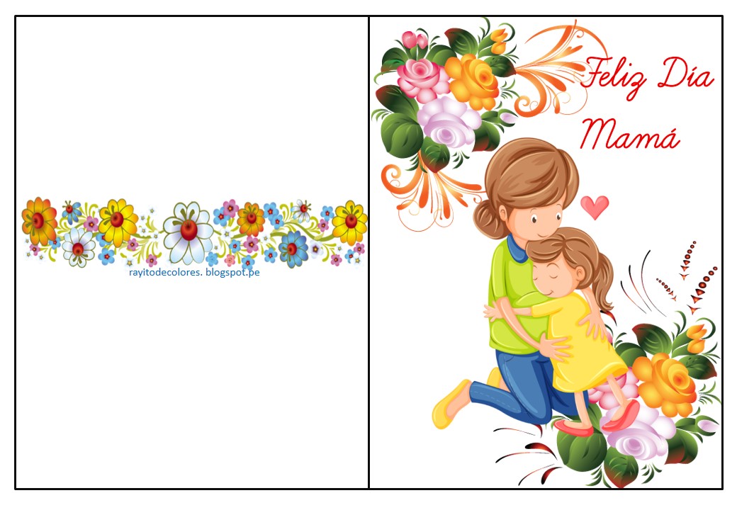 Rayito de Colores: Tarjetas día de la Madre para imprimir