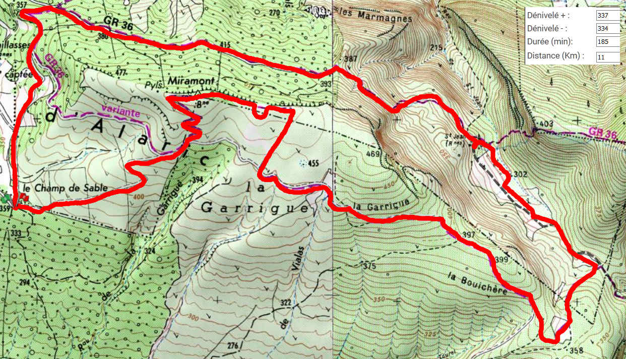 Sentiers et Environnement du Languedoc: 17-09-14 Monze - l'Alaric