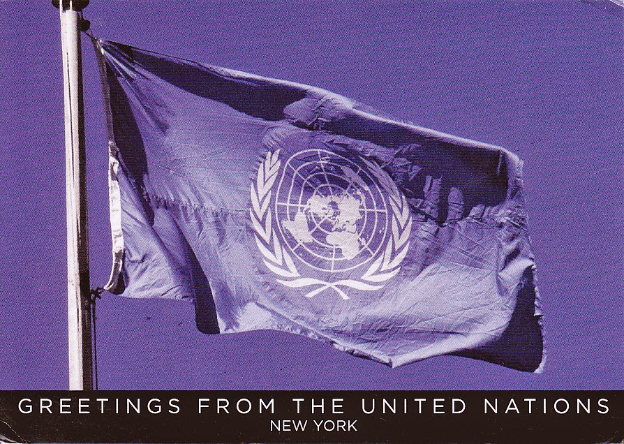 Postcard A La Carte: United Nations - Flag - My 10th Postcard