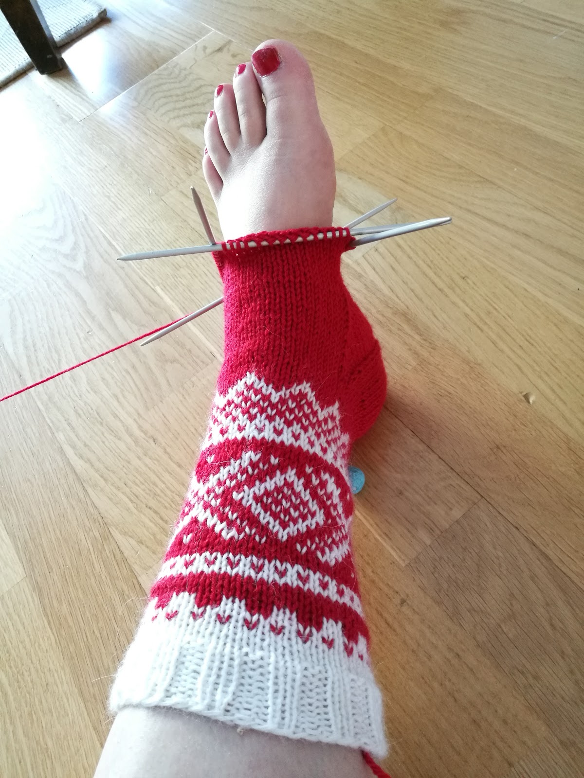 AnnetteK.strikker blogg: Bilde av sokk nr 1 kunne vært sokk nr 2