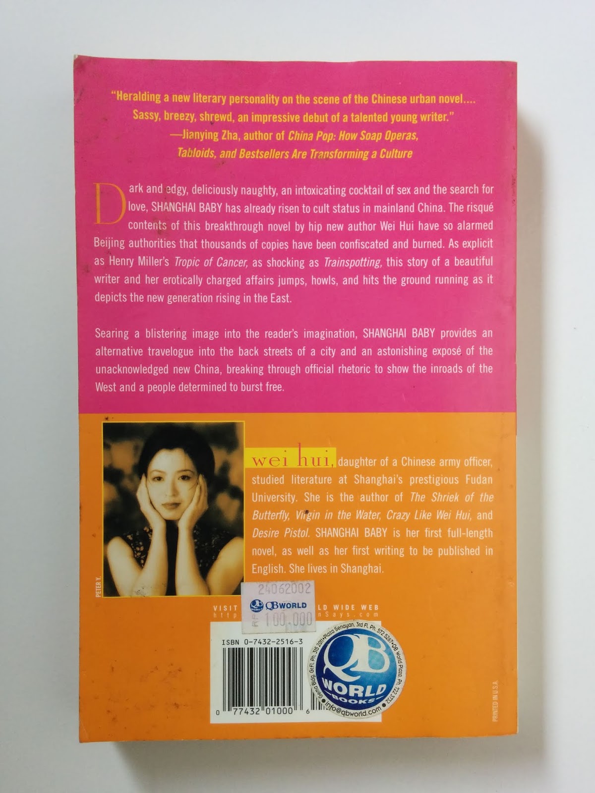 Shanghai Baby by Wei Hui (Bahasa Inggris) | Aksiku Toko Buku Bekas Online