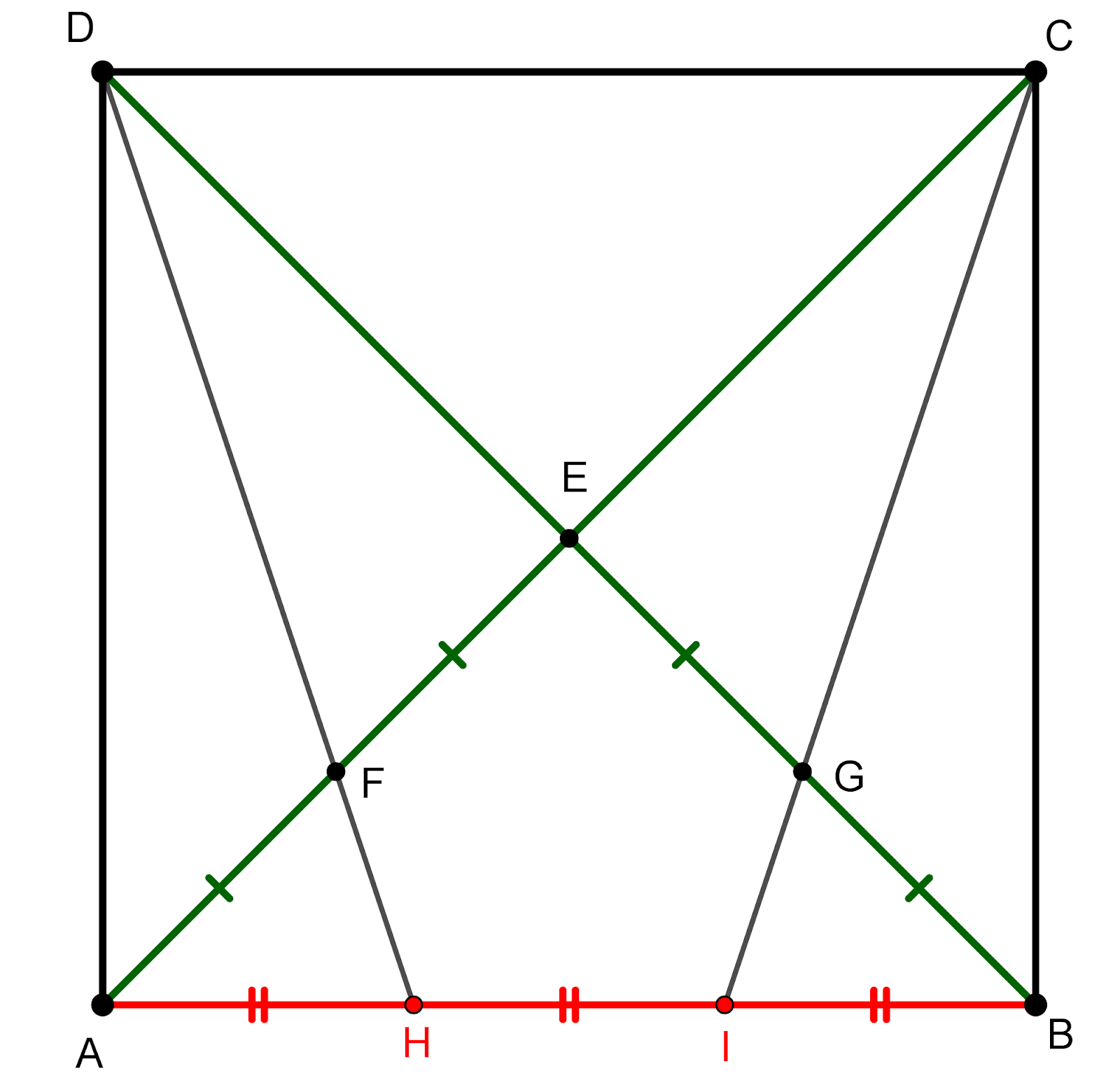 GeoDom: Segment Trisection in a Square