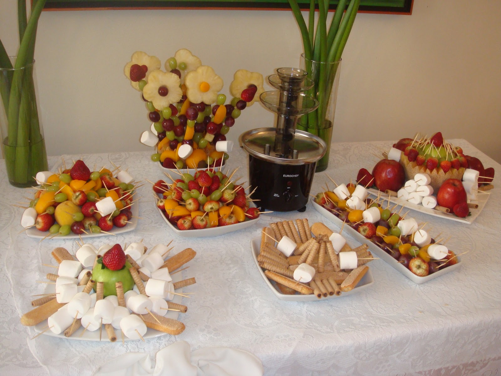 Mesa de frutas decoradas - Imagui