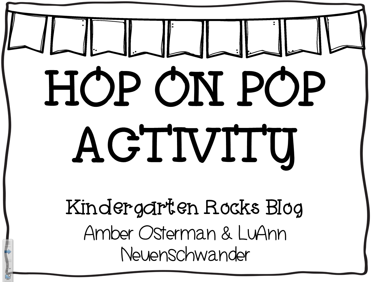 Kindergarten Rocks!: "Popping" Fun Activity