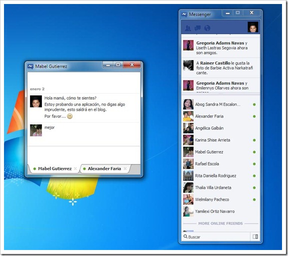 Seccion 9 - Informática: Facebook Messenger para Windows 7: Chatea y ...