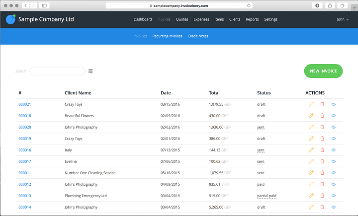Create Invoice & Track Business Expense Online with InvoiceBerry ...