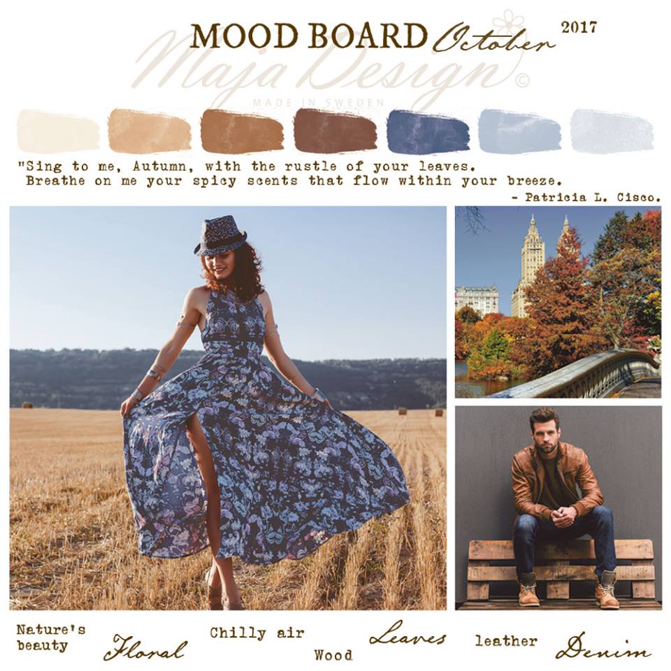 Tattered Treasures: Maja Design October Mood Board Challenge!