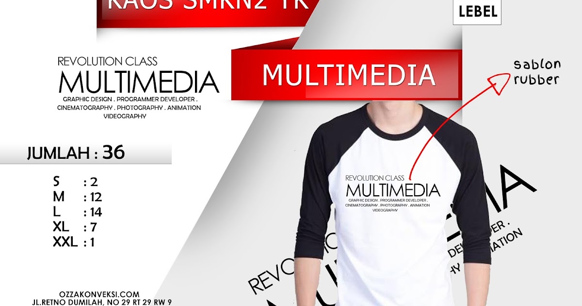 Ide Desain Baju Tulisa XI Multimedia, Desain Baju