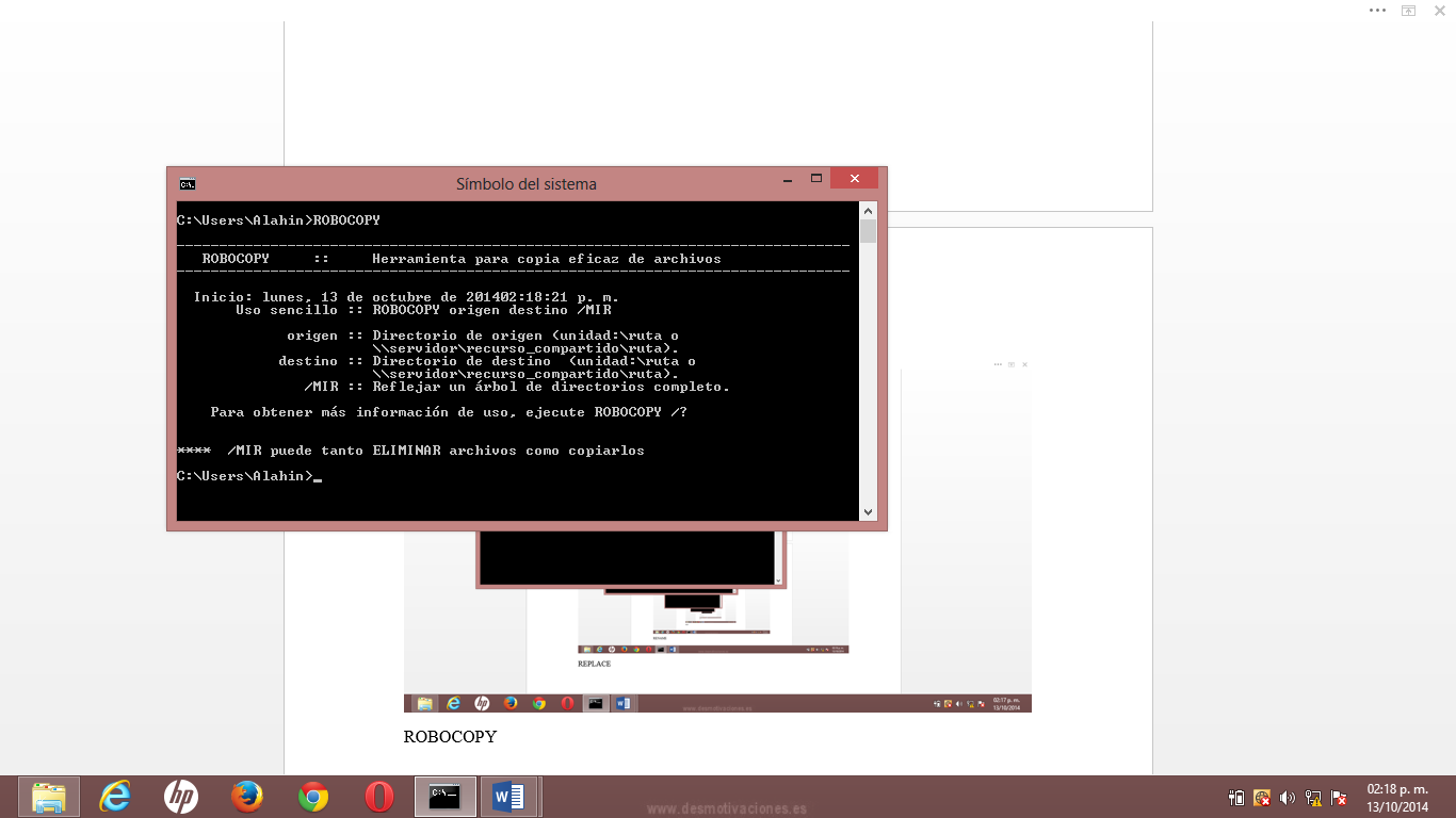 sistemas operativos comandos