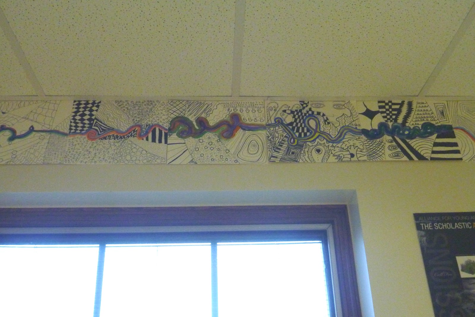 Splatters and Smudges: 2013 Group Mural: Walking the Line