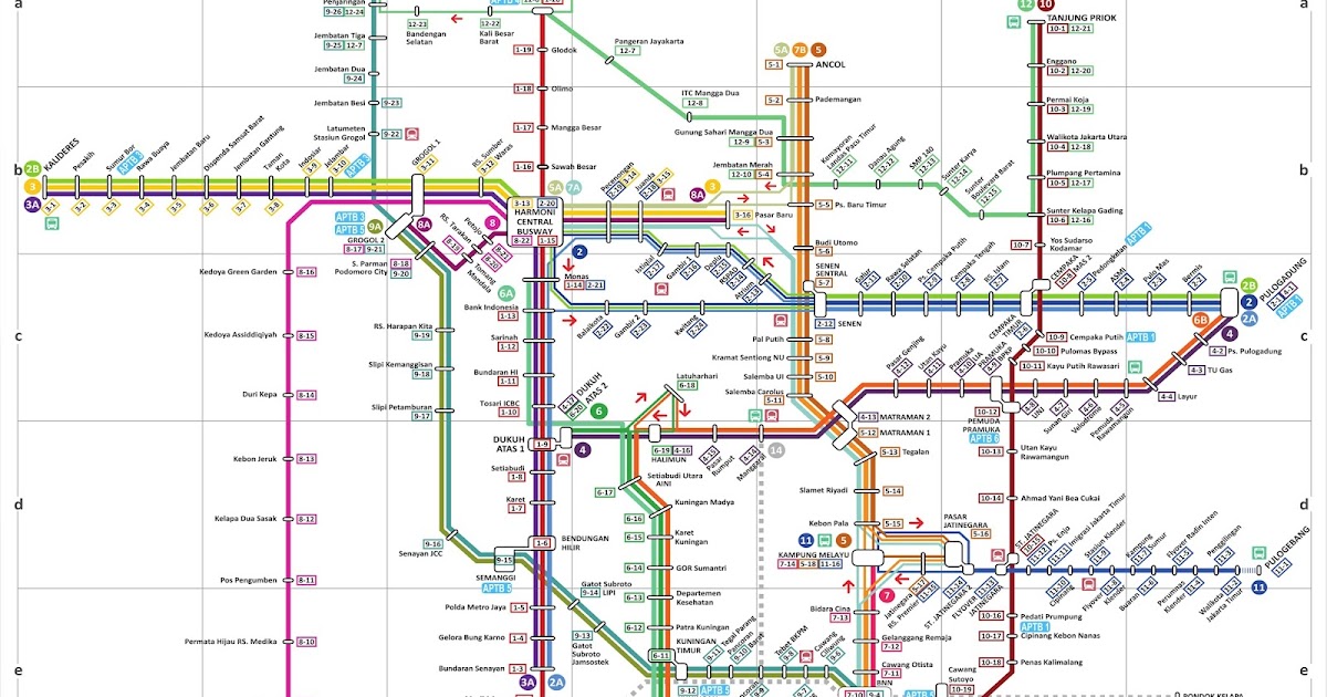 Download Peta Rute Jalur Bus Way Jakarta | Parwito.com