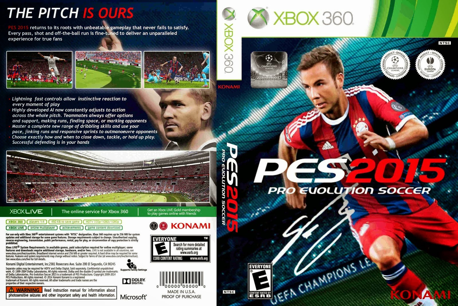 Telona Capas: PES 2015 - Capa Game XBox 360