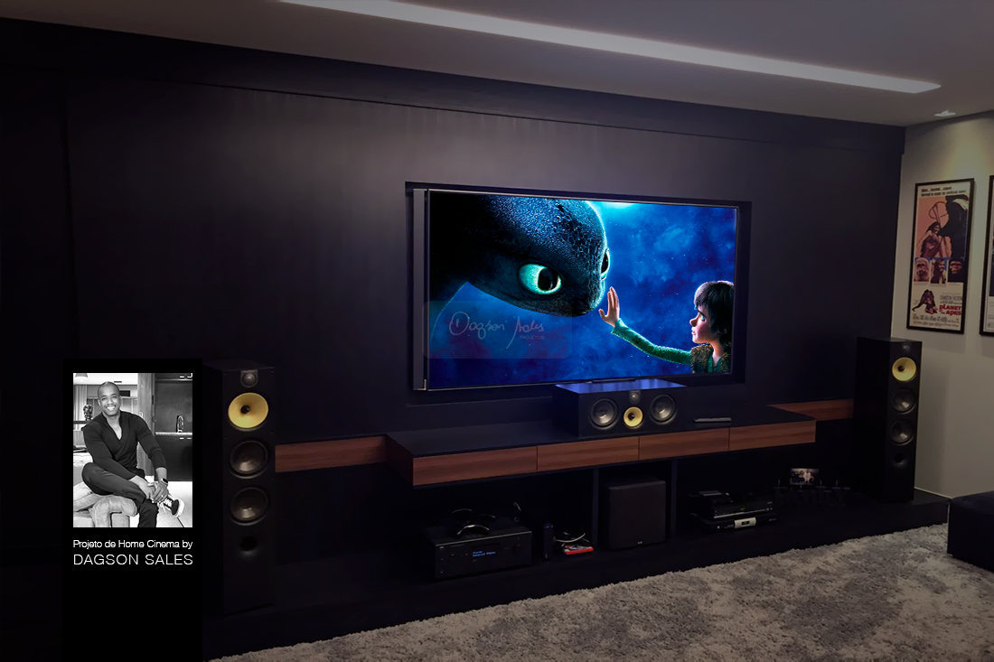 10 Salas de home theater assinadas por Dagson Sales pra você se ...