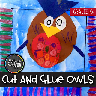Cut-and-Glue Owls! (K) | Art with Mrs. Nguyen